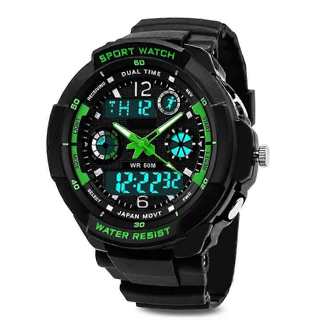 Waterproof Kids Digital Watch - Shockproof Dual Time Zone/Alarm for ...