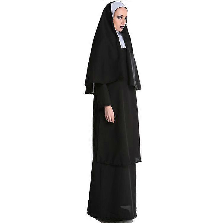 1 set Halloween nun costume, adult women masquerade cosplay stage ...