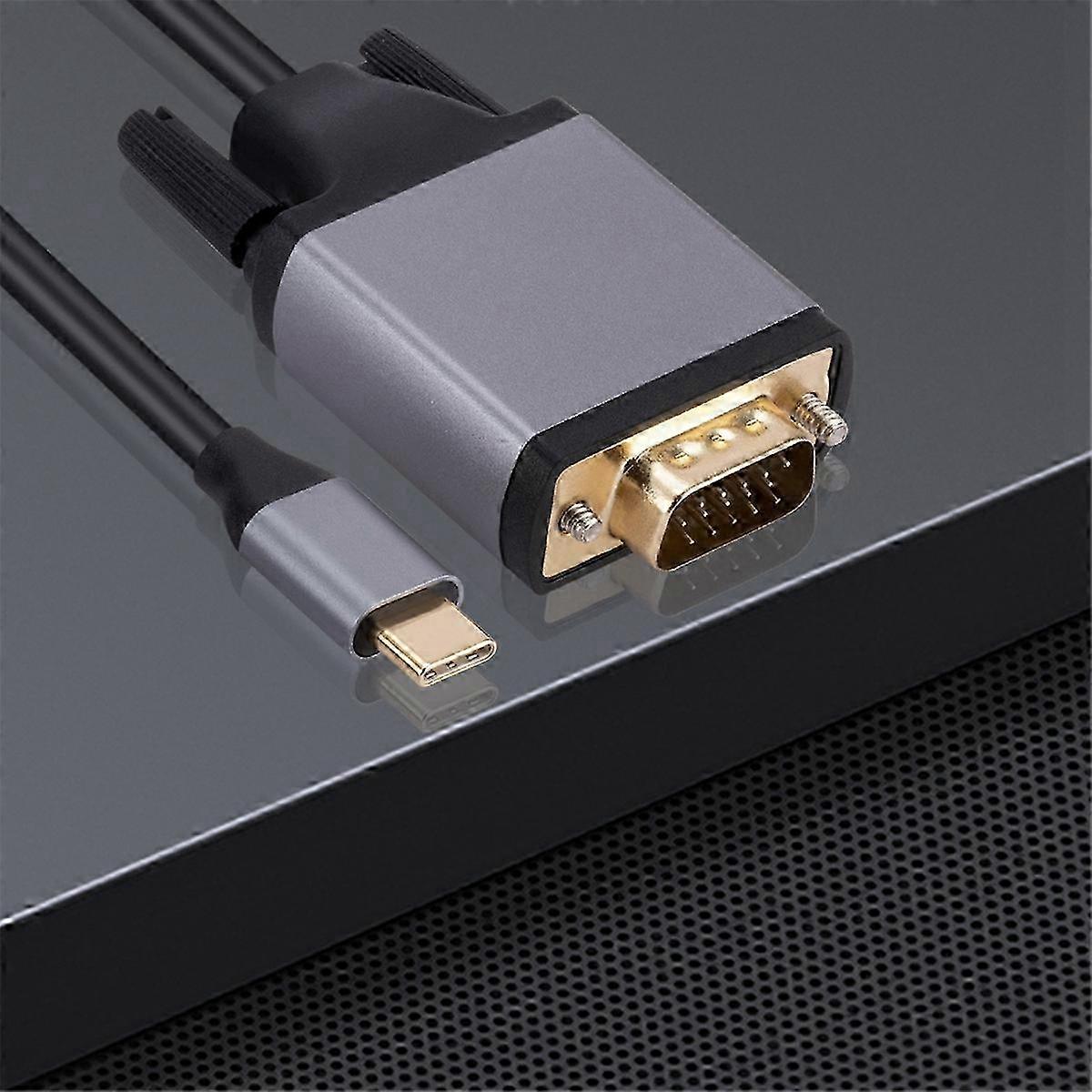 TYPE C to VGA Cable USB 3.1 to VGA Adapter 10Gbps HD Screen Cord for PC ...