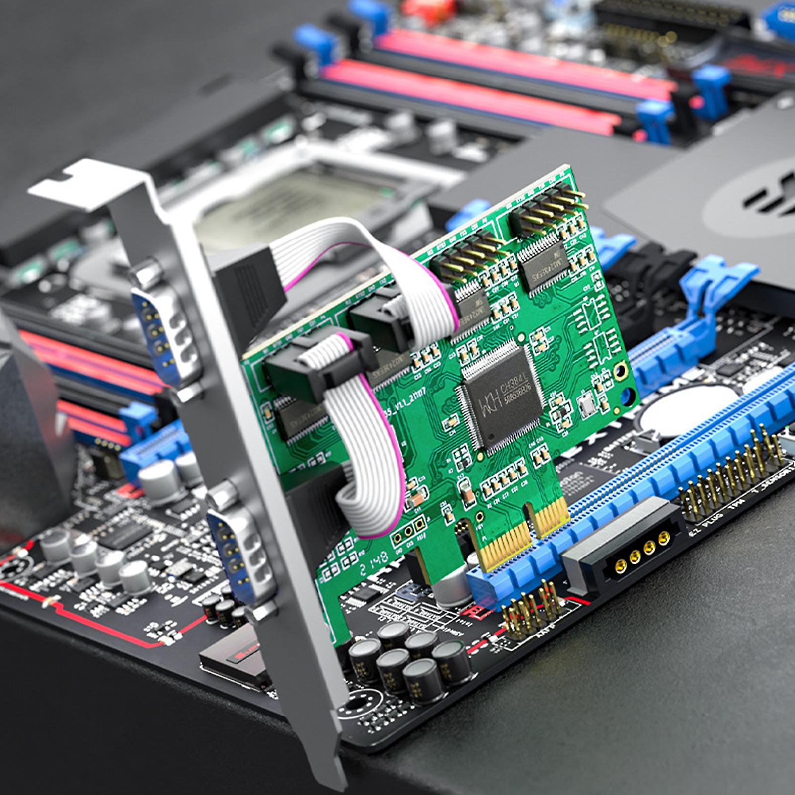 Pcie To Two Serial Ports Rs232 Interface Industrial Control Computer Expansion | Fruugo DK