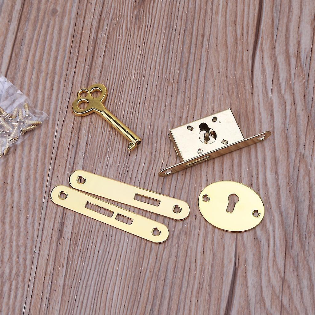 Antique Metal Drawer Locks With Key For Wardrobe, Jewelry Wooden Box ...