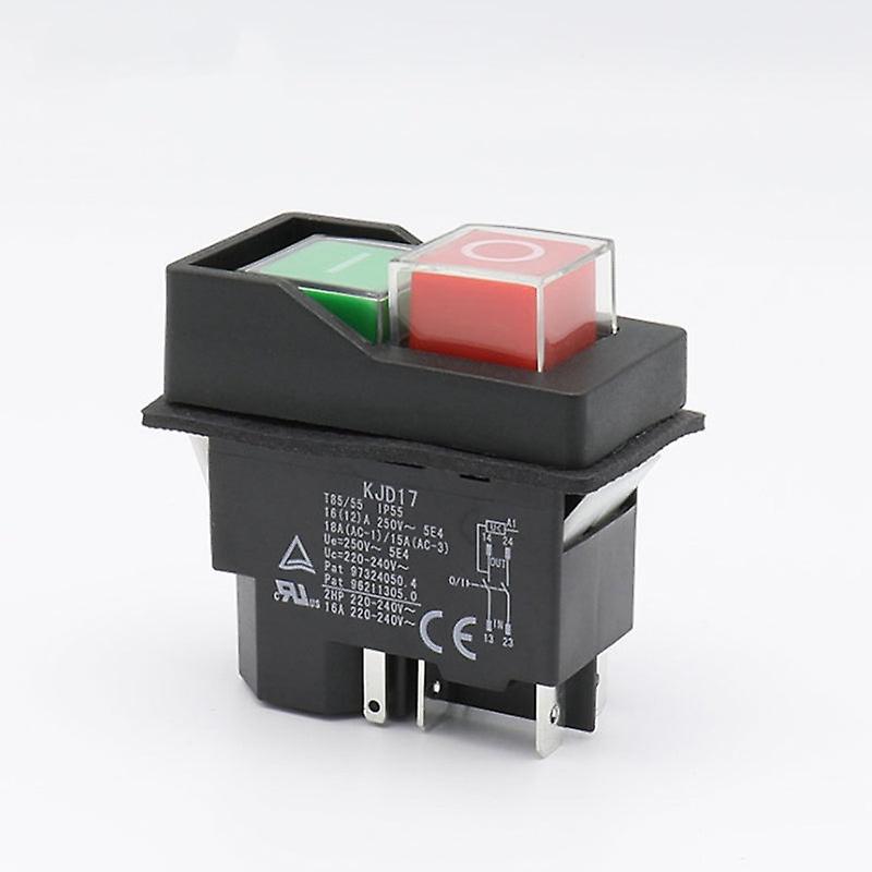 Waterproof Electromagnetic Push Button Switch 5 Pins Kjd17 220-240v ...
