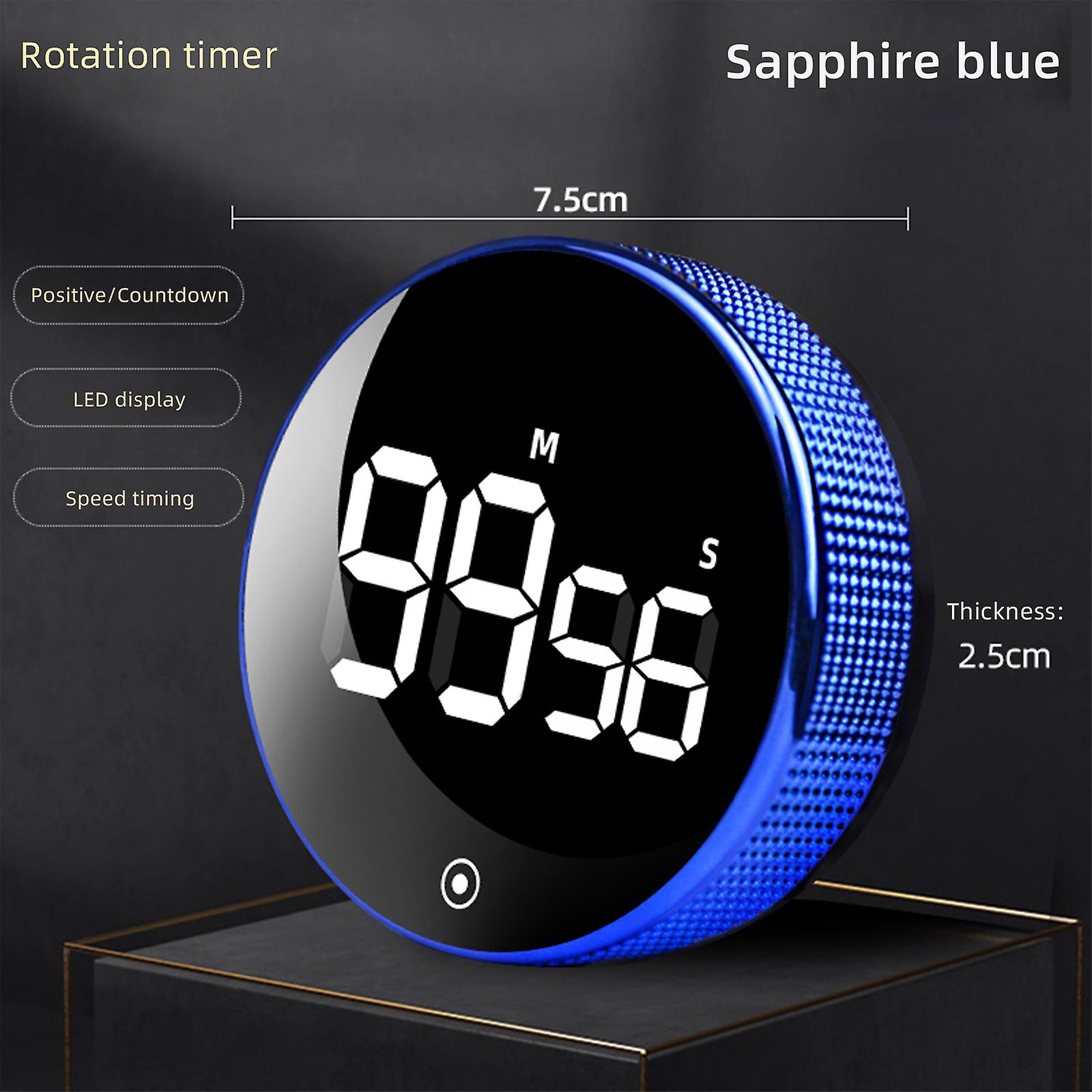 Countdown Clock Kitchen Timer Mute Magnetic Self Regulating Rotary LED ...