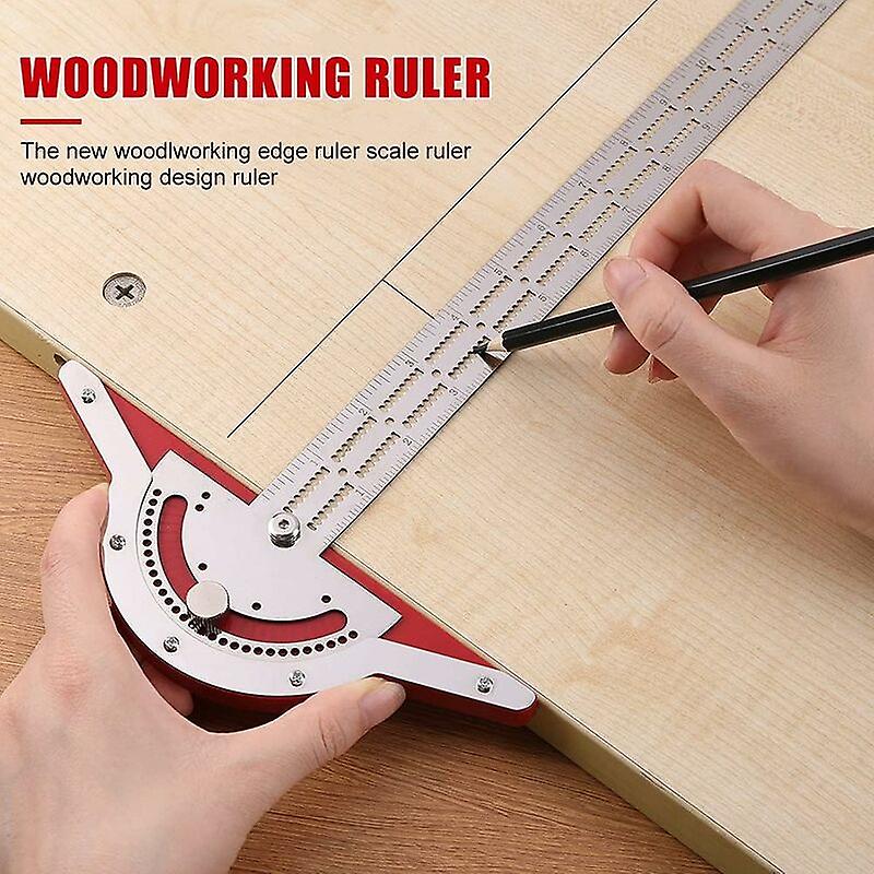 10 Inch Carpenter's Edge Ruler Stainless Steel Protractor Carpenter's ...