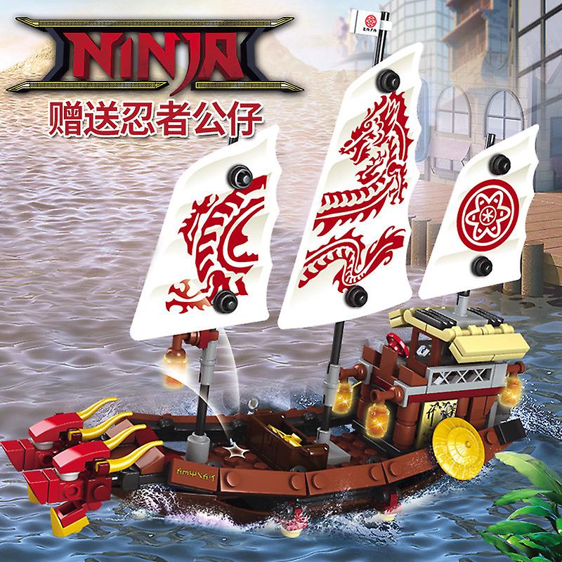 Nya Phantom Ninja Dragon Ship Modell Byggstenar Sodiers Figurer Båt ...