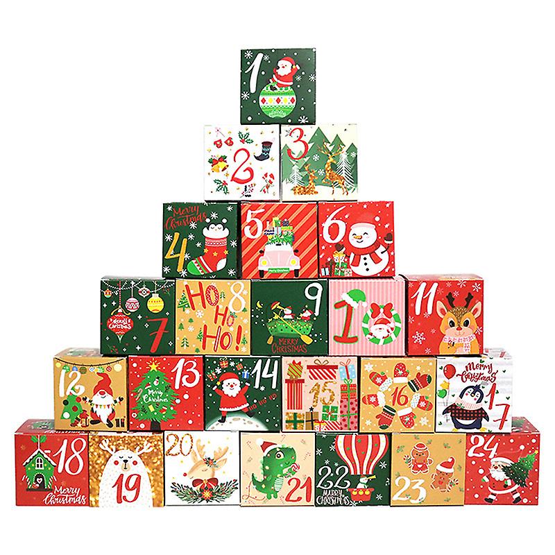Christmas Advent Calendar Boxes 24 Days DIY Advent Calendar Boxes Paper ...