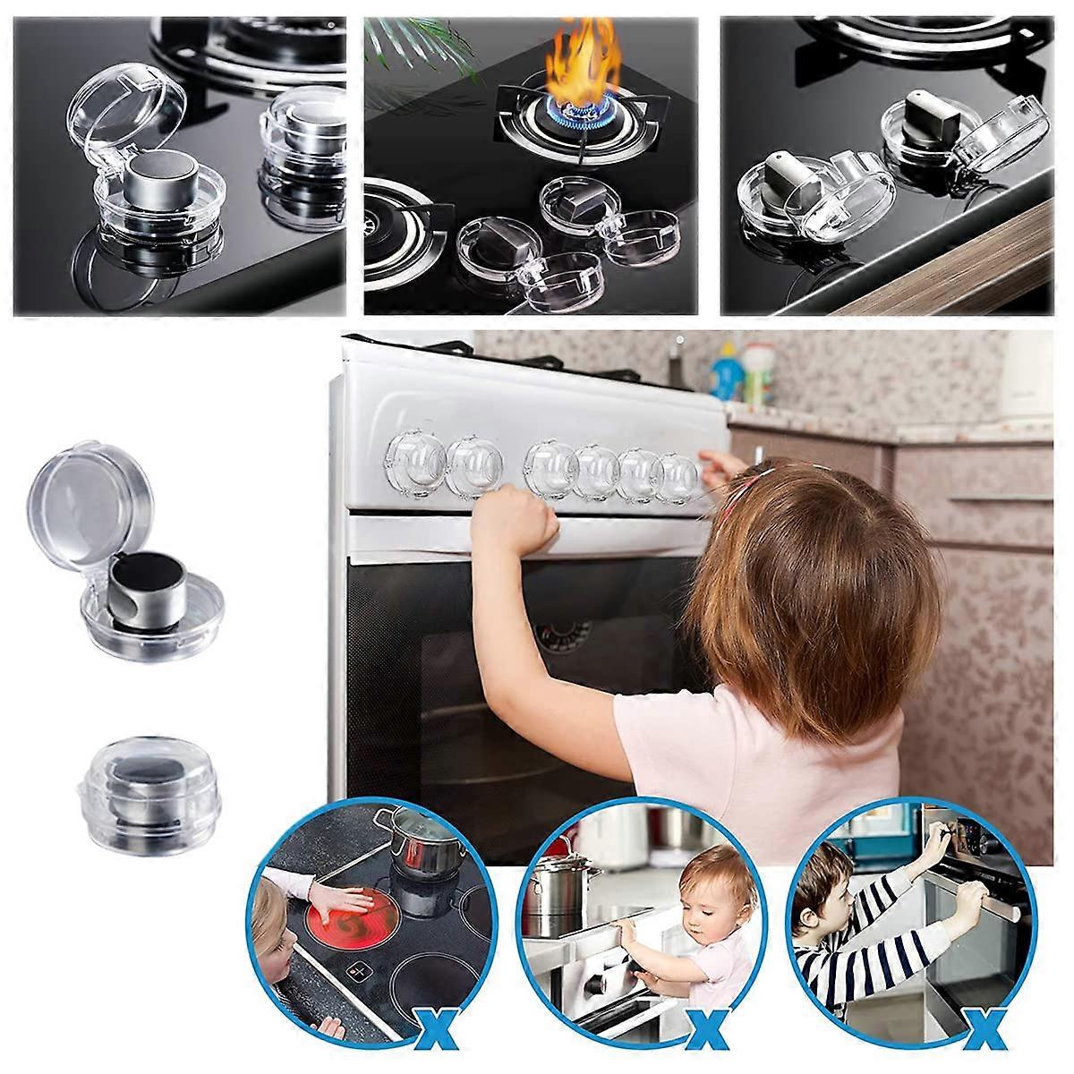 Pack of 8 Cooker Switch Protection, Kitchen Gas Hob Knob Covers, Oven ...