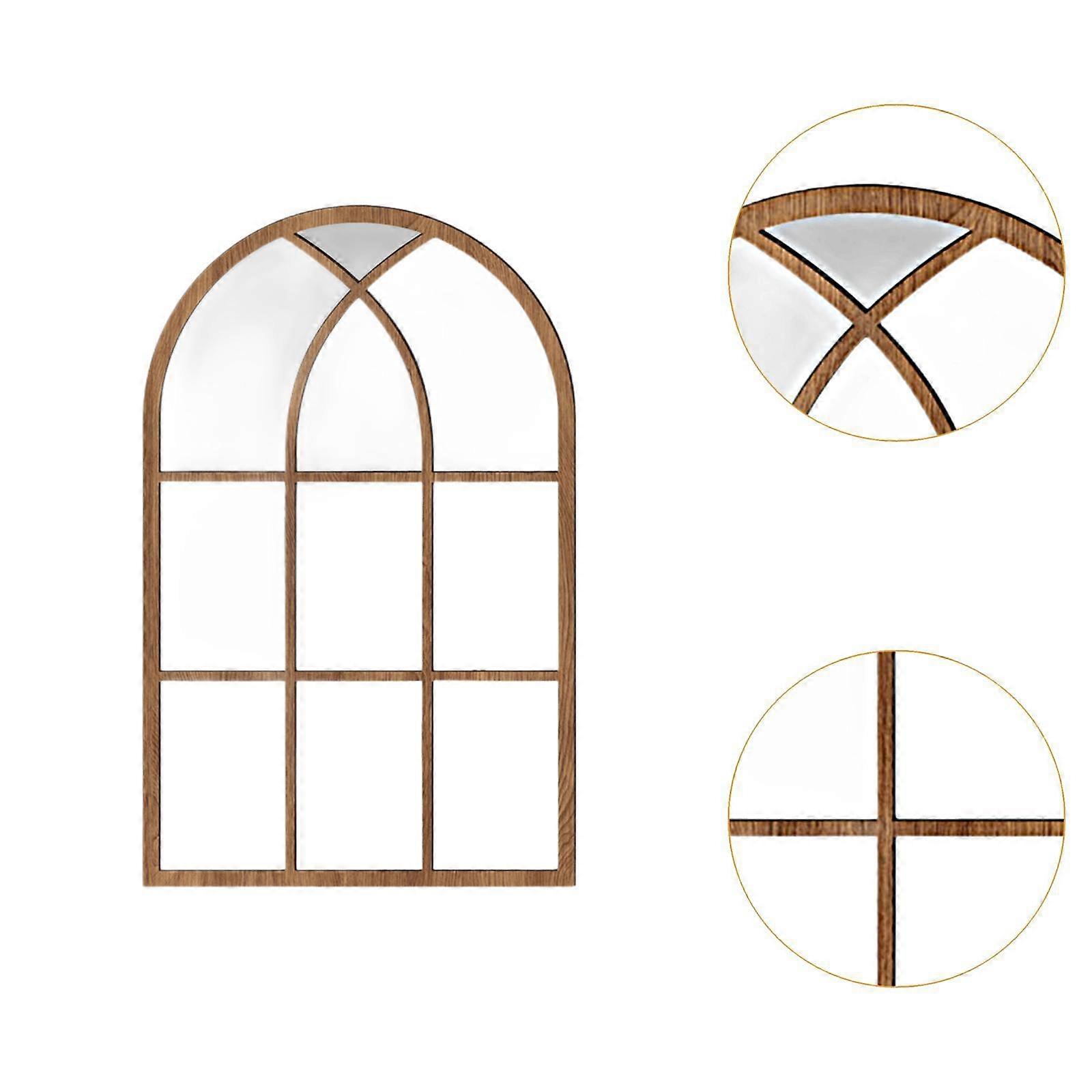 Arched Window Pane Mirror Wall Mounted Decorative Mirror for Vanity ...