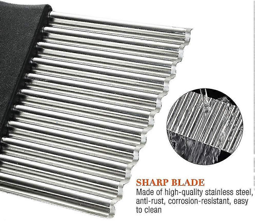 Crease Cutter, 4 Pieces Stainless Steel Wave Cutter Potato Cutter ...