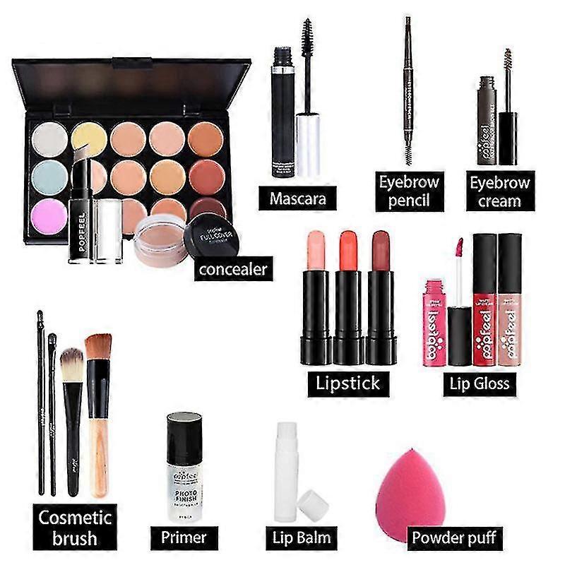 Full Makeup Kit For Women Portable All-in-one Face Eyes Makeup Set With Makeup Brush Cosmetics ...