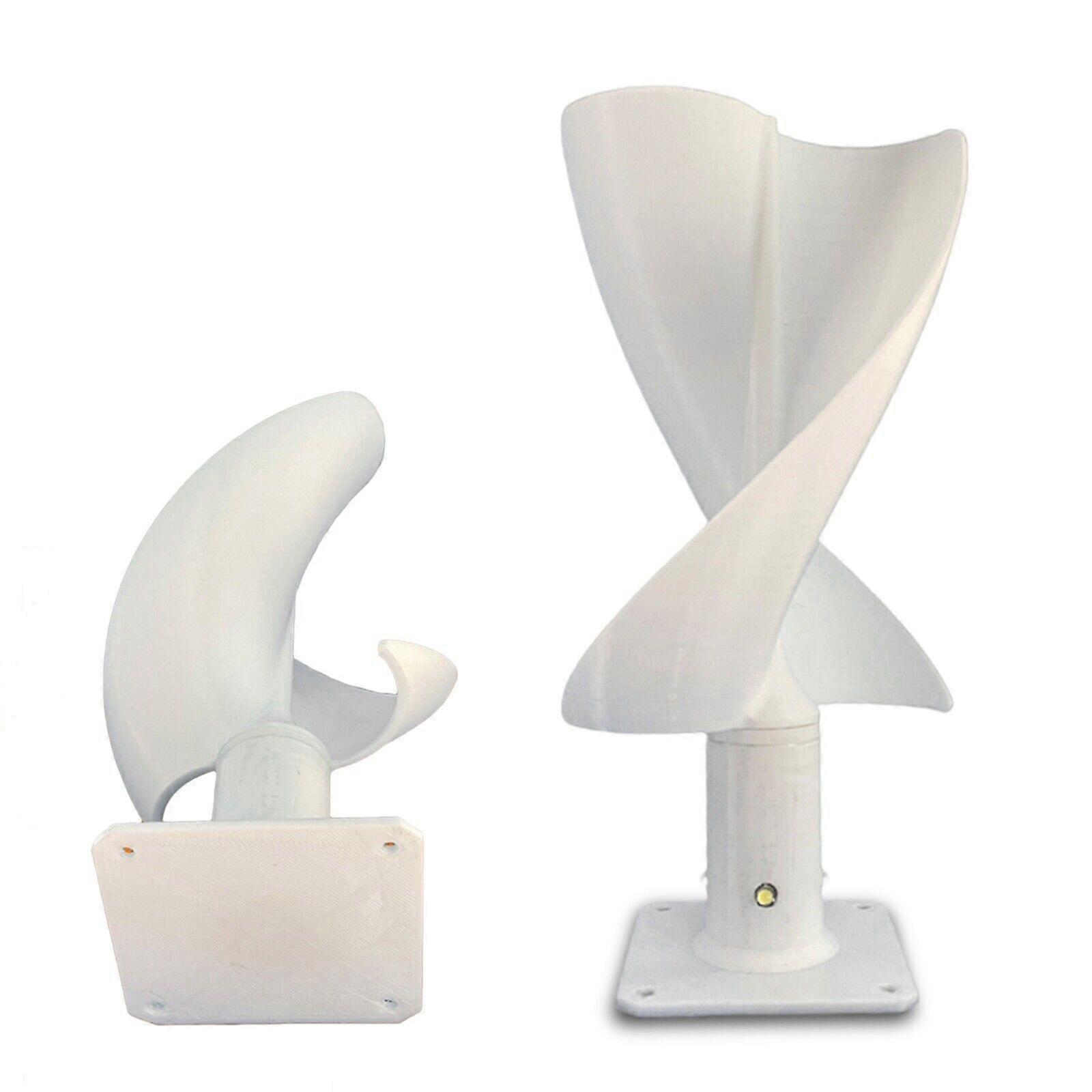 12V 10W Spiral Blades Helix Wind Turbine Generator Vertical Axis Wind ...