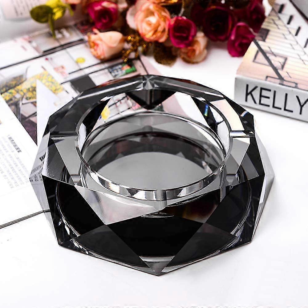 Ashtray, Crystal Ash Tray Holder For Home Office Tabletop Decoration ...