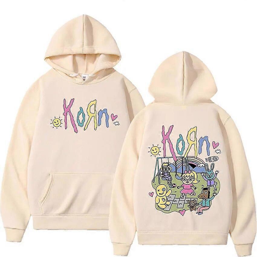 Korn Cartoon Rock Band Music Album Hoodie Men Women Vintage Hip Hop ...