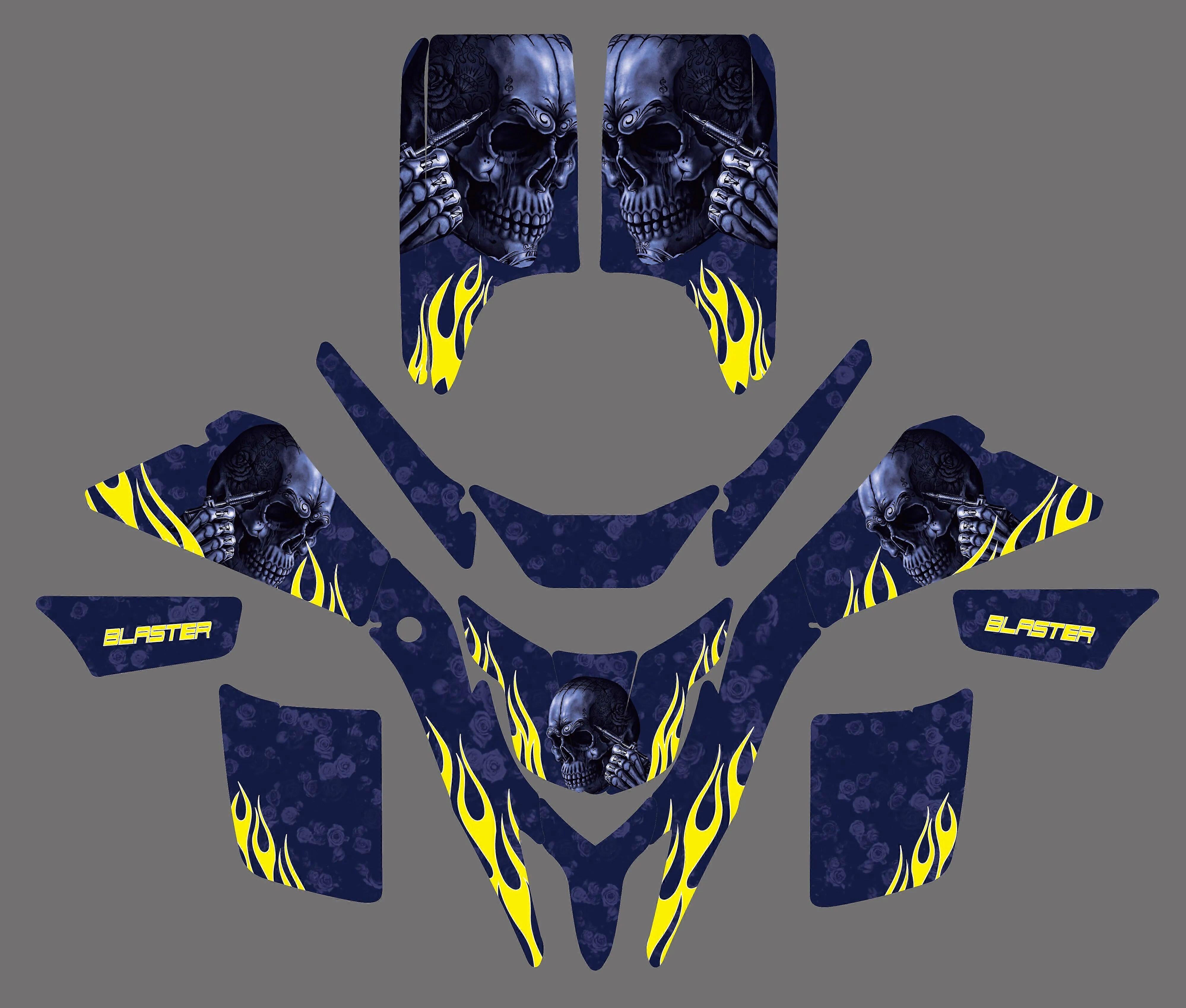 ATV Personality Graphics Background Decal Sticker Kit For Yamaha ...