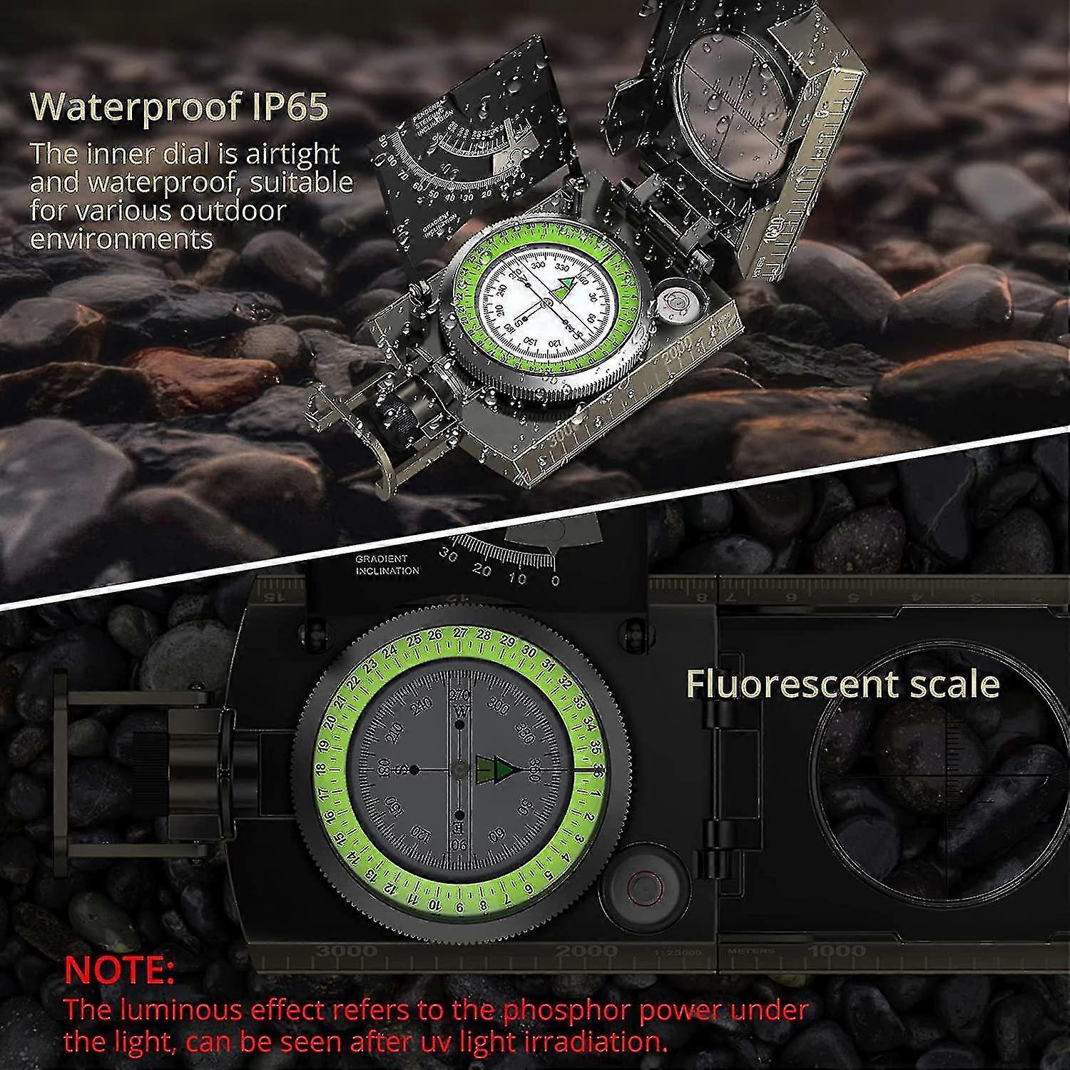 Auspicious-military Compass Multifunction Sighting Lens, Fluorescent ...