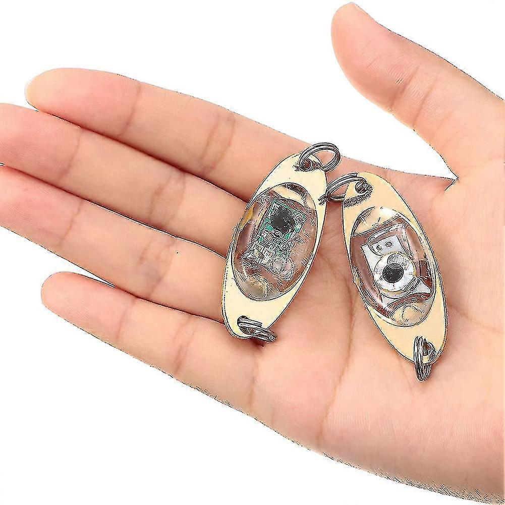 10 Pcs Led Fishing Lures Fishing Spoons Underwater Flasher Bass Halibut ...