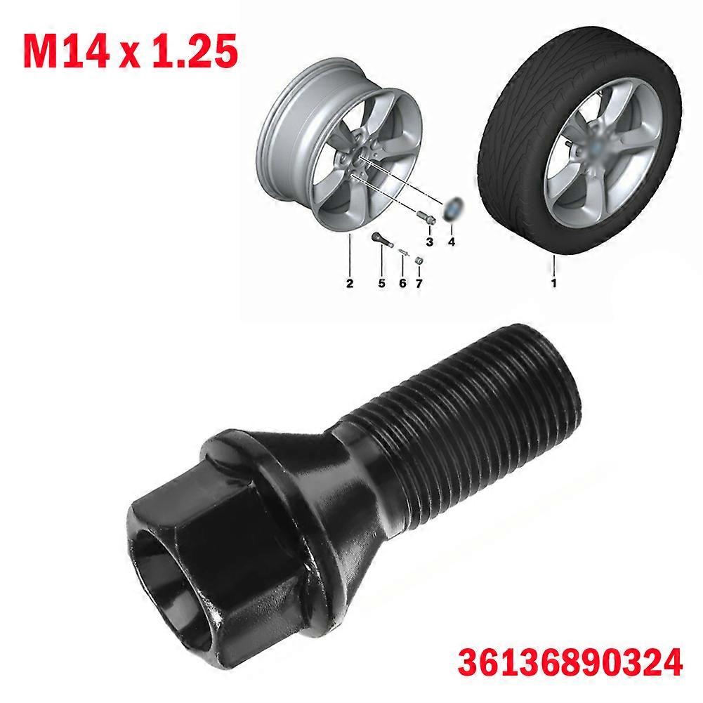 Wheel Nut Stud Bolt M14x1.25 For BMW E70 E70N E71 F20 F21 F22 F45 F30 F31 F34 F35 F80 F32 F33 ...