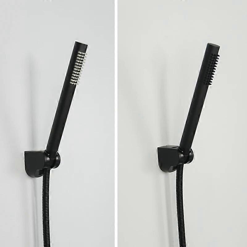 Brass Hand Shower Matte Black Hand Held Shower Set with Holder and Hose ...