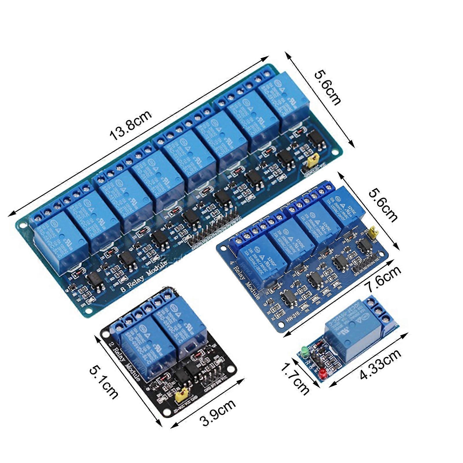 5V/12V/24V 1/2/4/8 Channels Relay Module Board Good Anti-interference ...