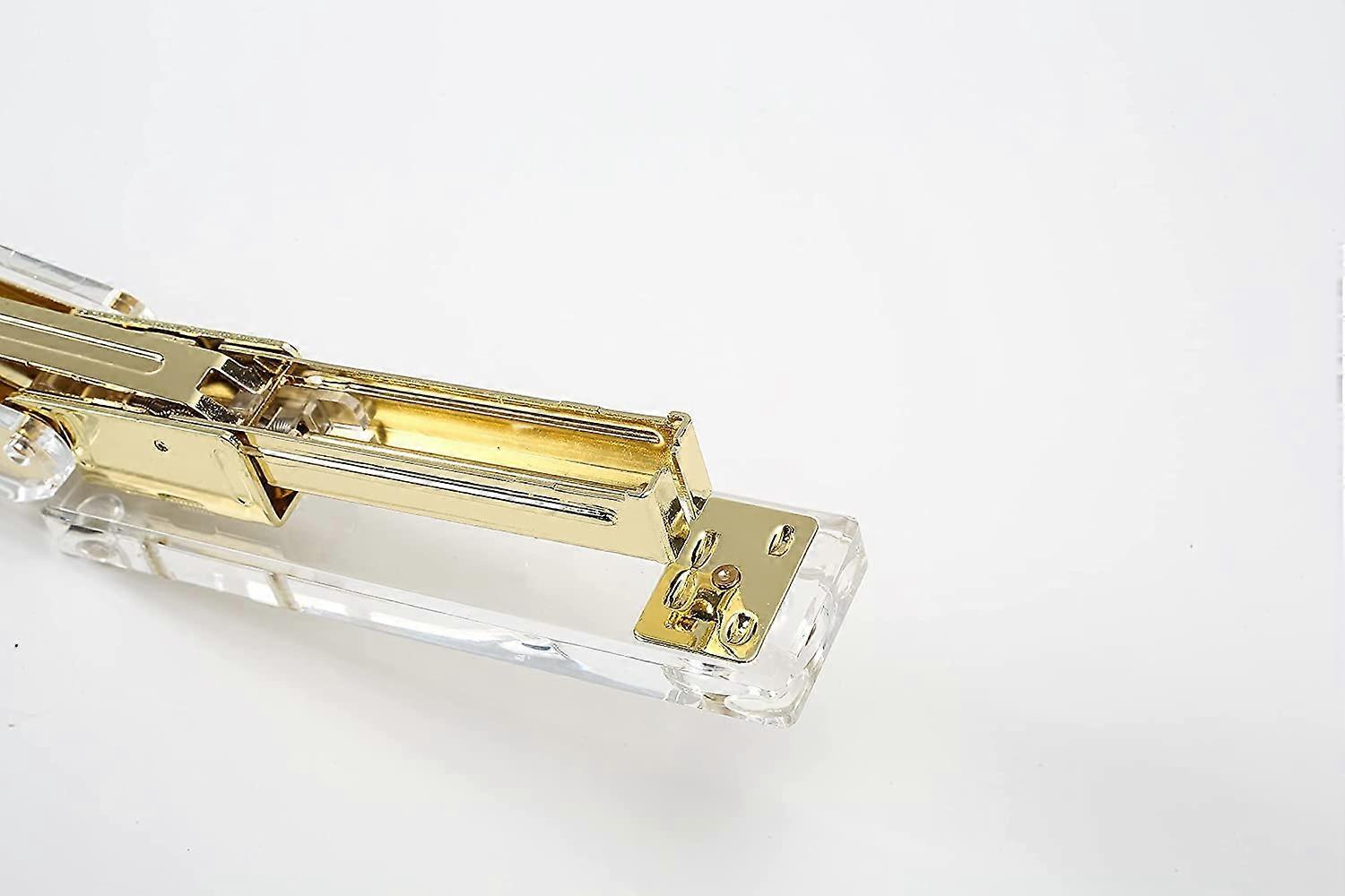 Acrylic golden stapler transparent metal stapler, classic modern design ...