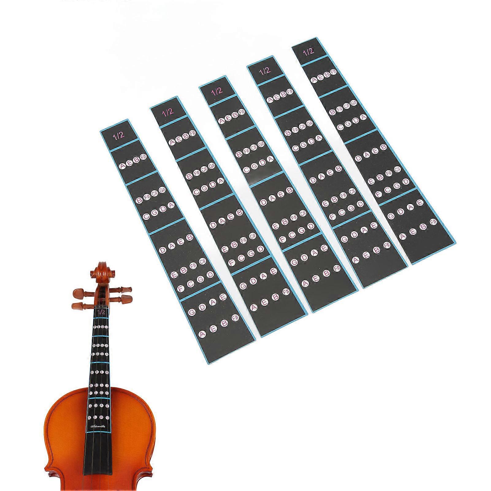 5Pcs Violin Fingerboard Sticker Paper Finger Guide Fretboard Marker ...