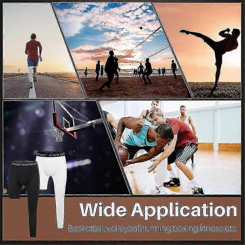 Basketball Single Leg Compression Tights Long Pants Sports Leggings ...