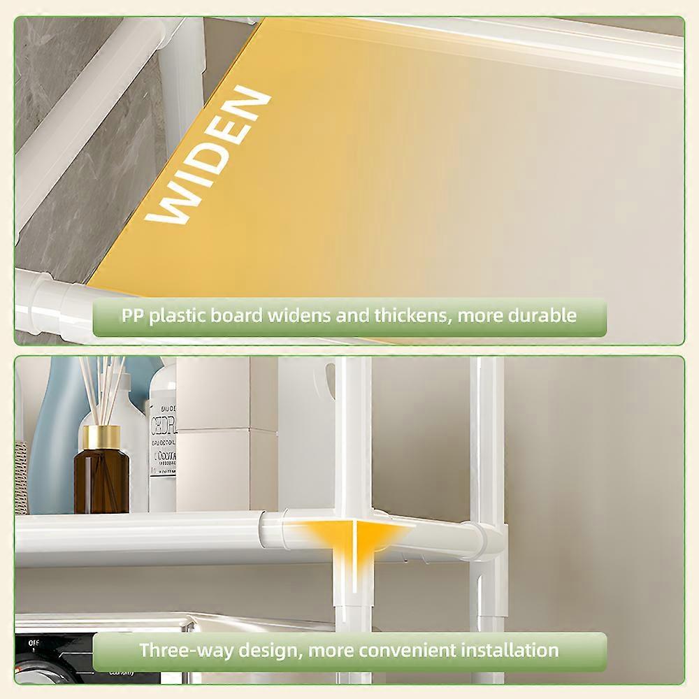 3-Tier Over Washing Machine Storage Rack Space Save Metal Bathroom ...