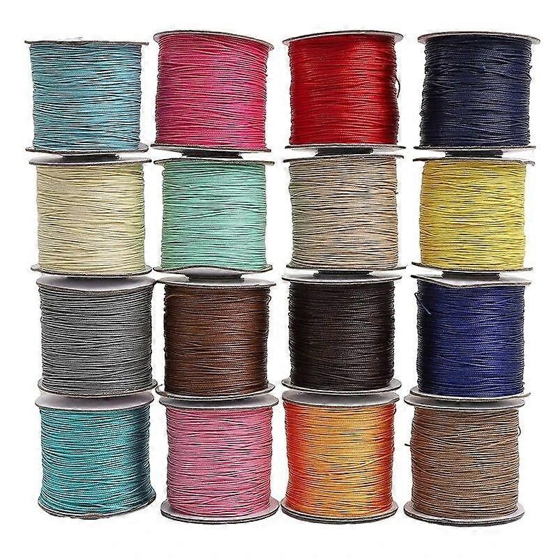 10m/lot 20 Color Leather Line Waxed Cord Cotton Thread String Strap ...