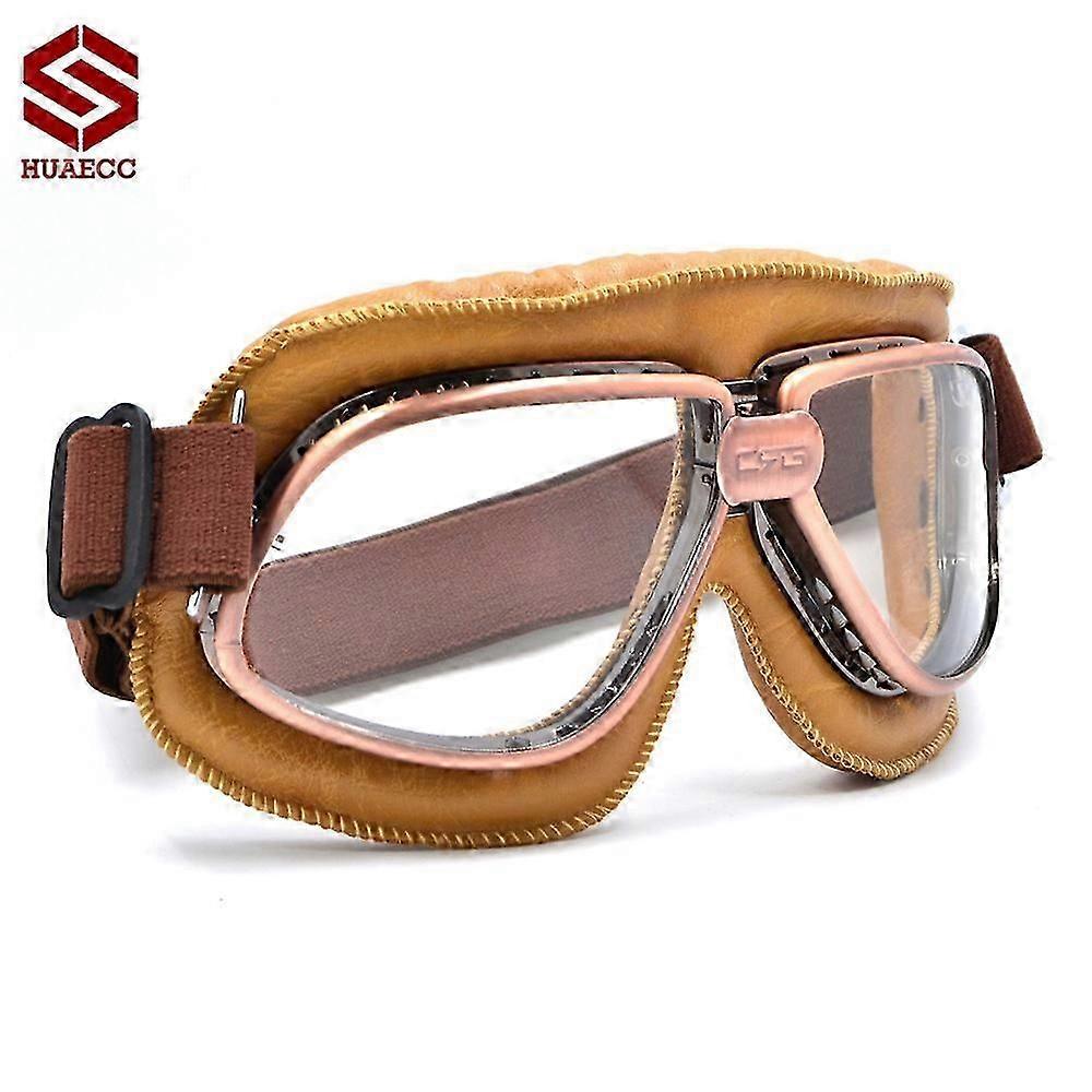 Motorcycle Vintage Old School Retro Goggles Glasses suitable for Sport ...