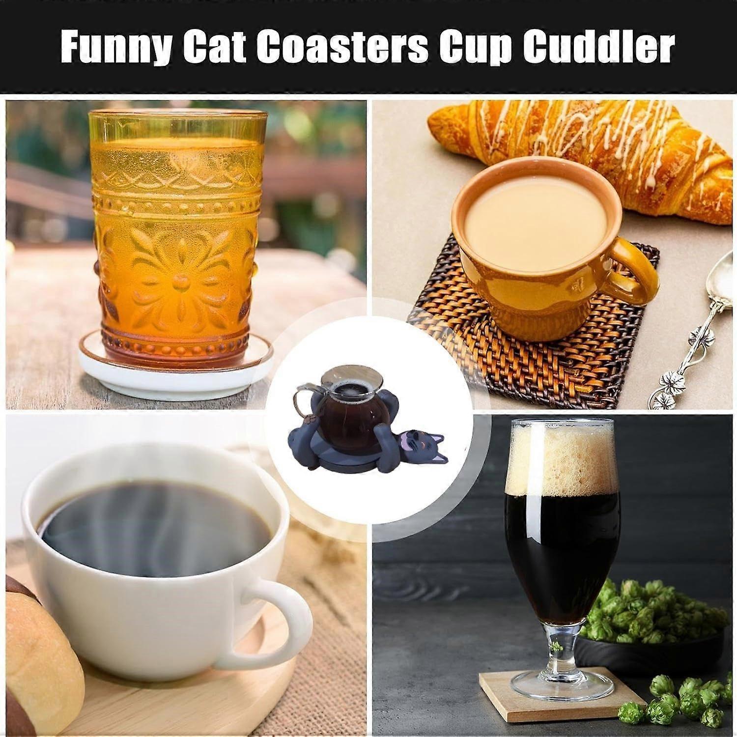 3D Print Cat Coasters, Funny Cats Cup Holder For Drinks, Funny Coasters ...