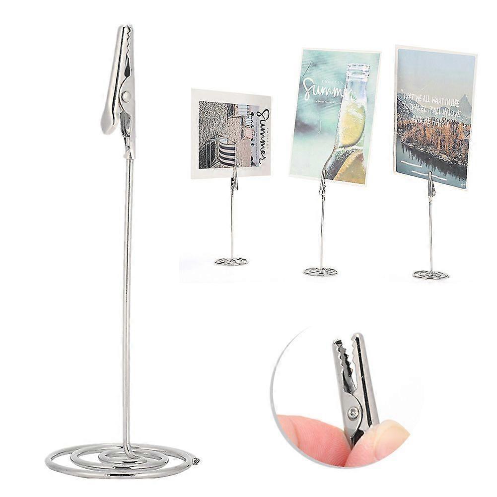 10Pcs Metal Table Cards Clips Desktop Metal Business Picture Message ...