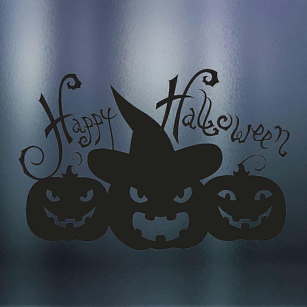 Happy Halloween Spooky Pumpkin Wall Decals Window Stickers Halloween ...