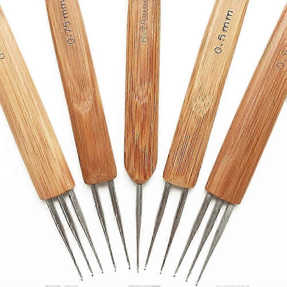3pcs Bamboo Knitting Needles Set with 0.75mm Single and Double End for ...