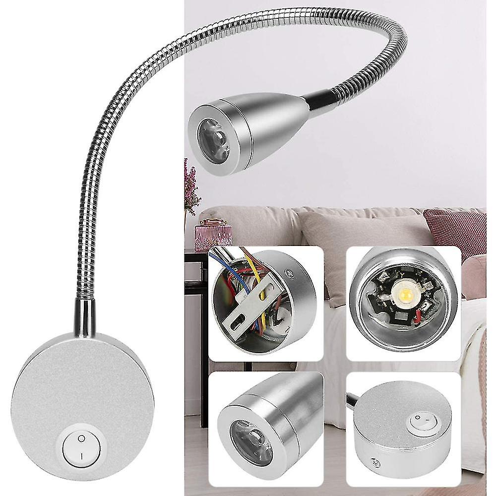 Bedside Reading Lights, Head Adjustable Minimalist Led Bed Reading Lamp ...