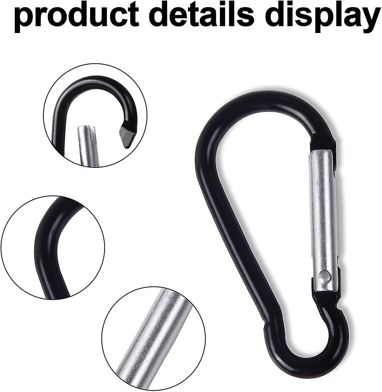 Aluminum Keychain Carabiner Spring Clip D Shape Hook Durable Sport ...