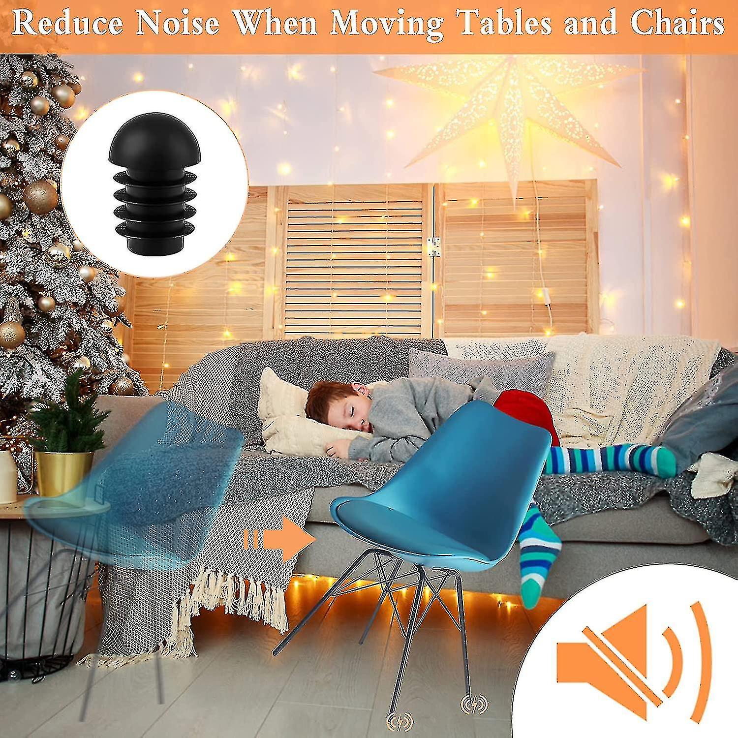 Chair Leg Cap 50 Pcs Round End Caps Chair Hose Cap Chair Leg Protection ...