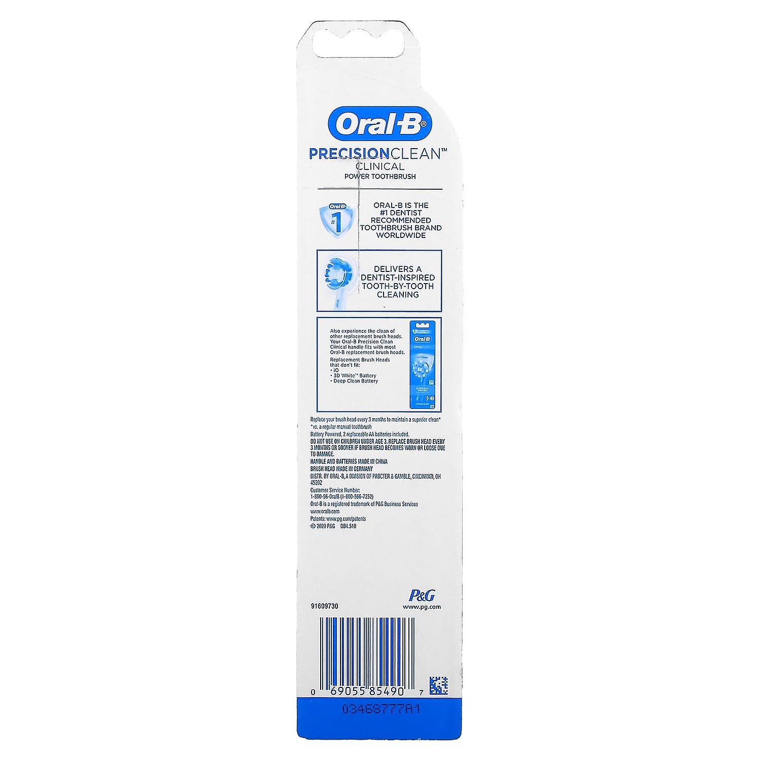 Oral-B, PrecisionClean Clinical, Power Toothbrush, 1 Toothbrush | Fruugo UK