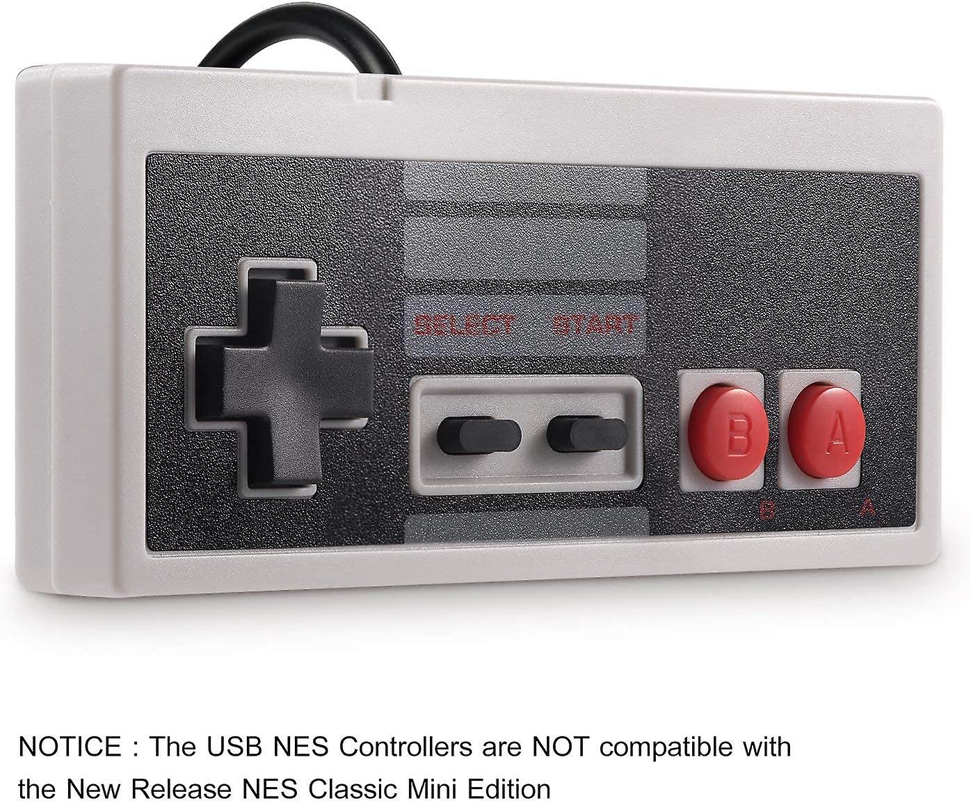 [2 Pack] Usb Controller For Nes Games / Pc / Console / Retro Gamepad ...