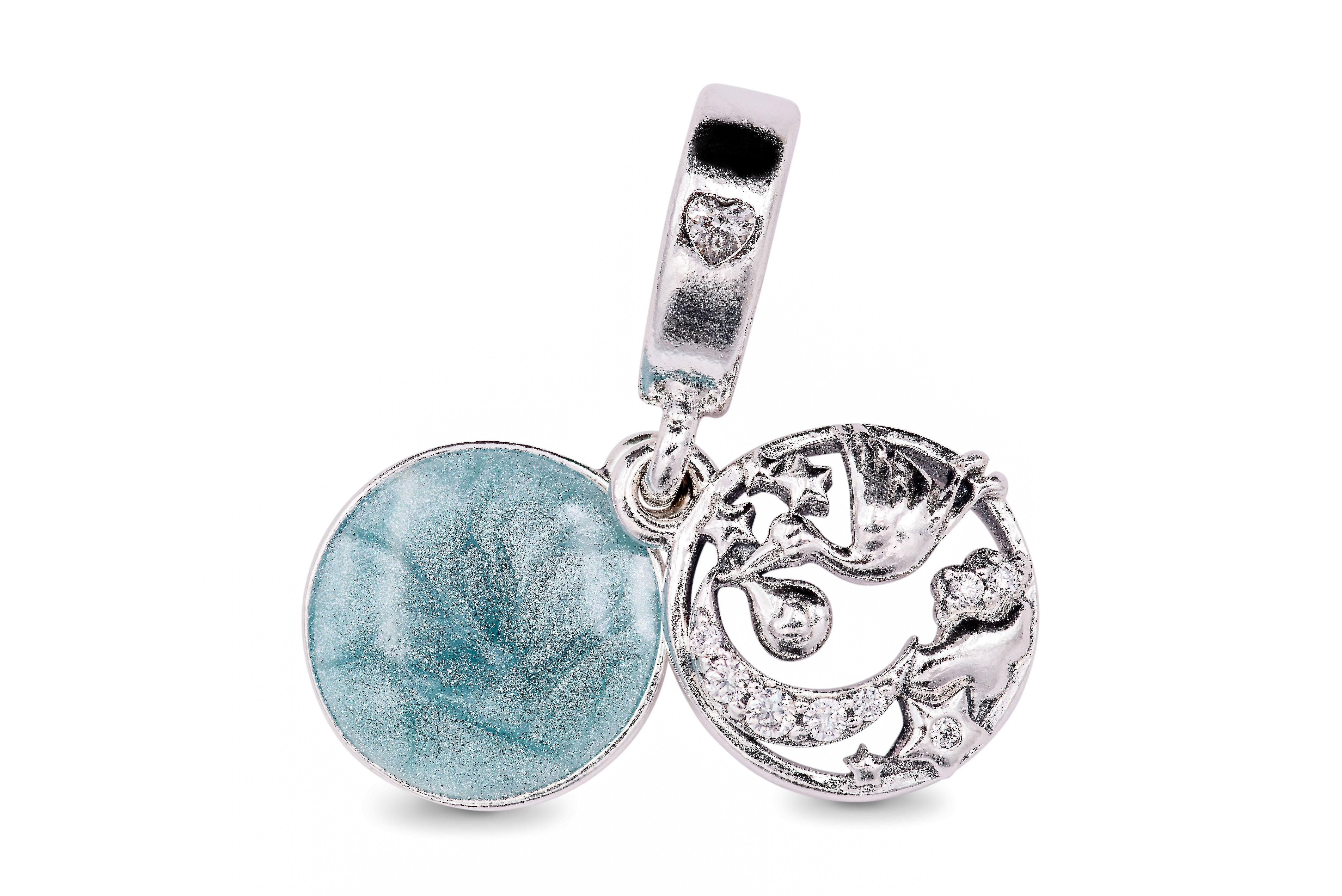 Pandora - Stork Twinkling Stars Dangle Charm - 798895c01 | Fruugo UK