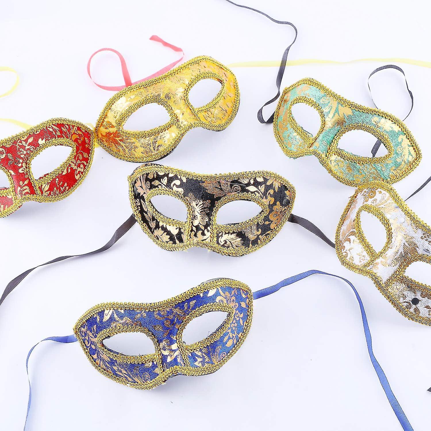 14pcs Masquerade Masks,half Face Mardi Gras Masquerade Mask Venetian ...