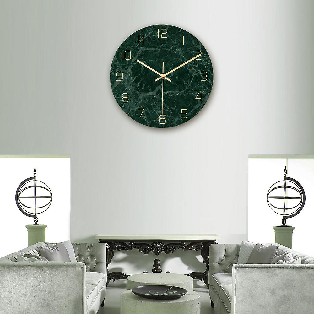 Glass Wall Clock Silent Non Ticking Wall Clocks- Quality Quartz Battery ...