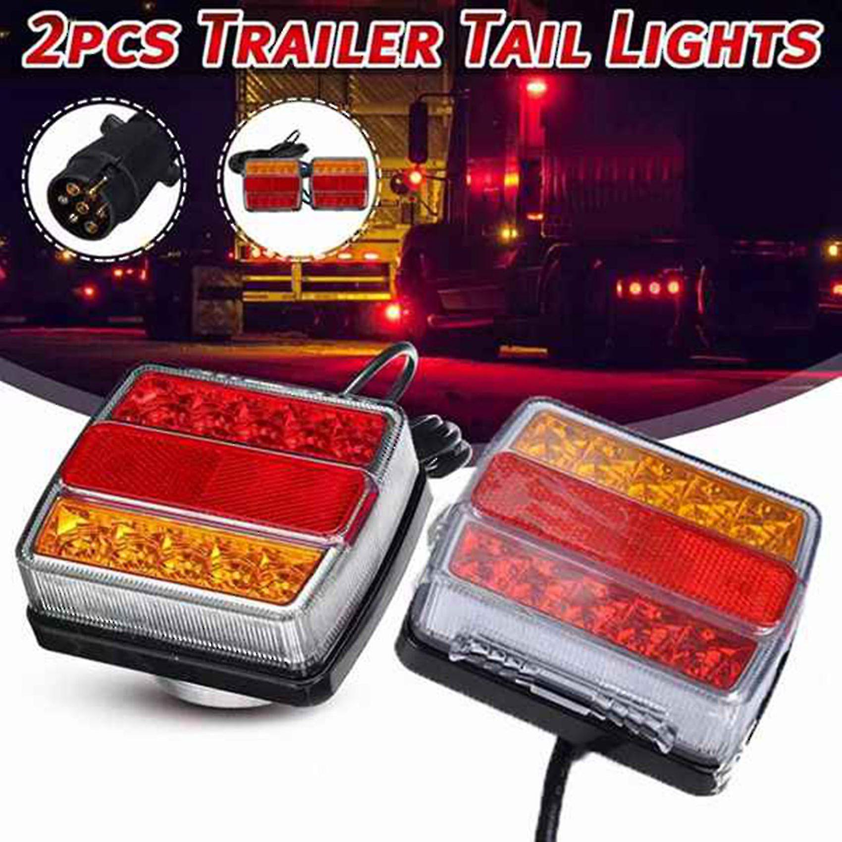 16 Led Trailer Tail Light Combination Towing Taillight Car Truck Tail ...