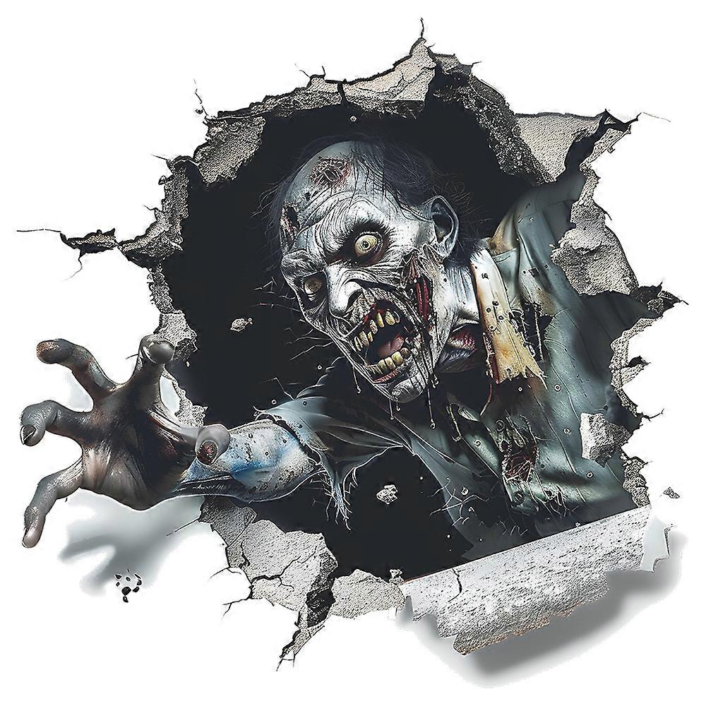 Halloween wall stickers broken wall zombie bedroom living room porch ...
