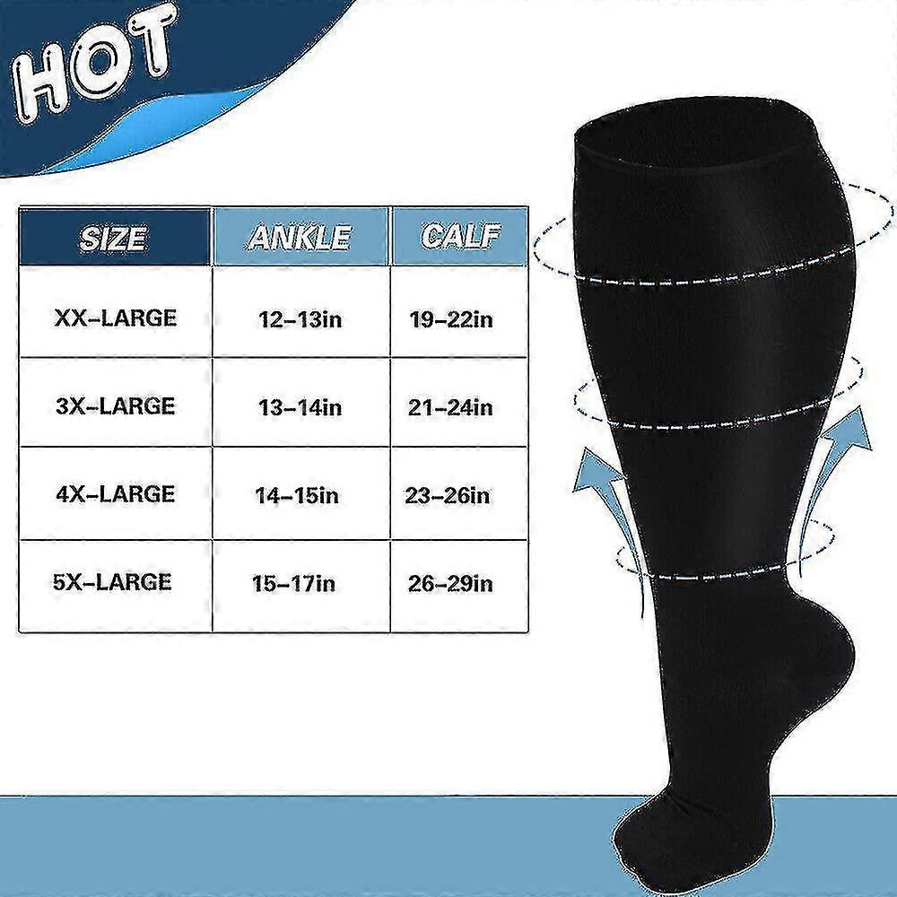 Xxl-5xl Sport Compression Stockings Support Stockings Travel Stockings ...