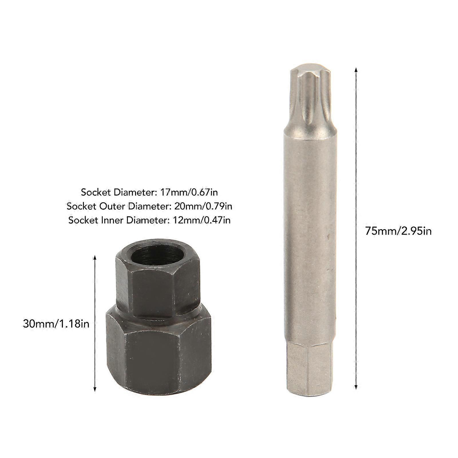 Alternator Decoupler Pulley Removal Tool Kit with Socket Shaft Bit ...