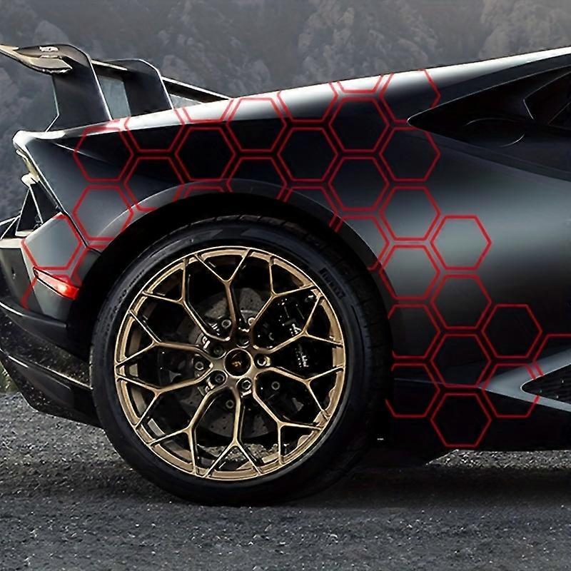 10pcs Reflective Body Stickers, Hexagon Pattern Door Stickers, 10pcs ...