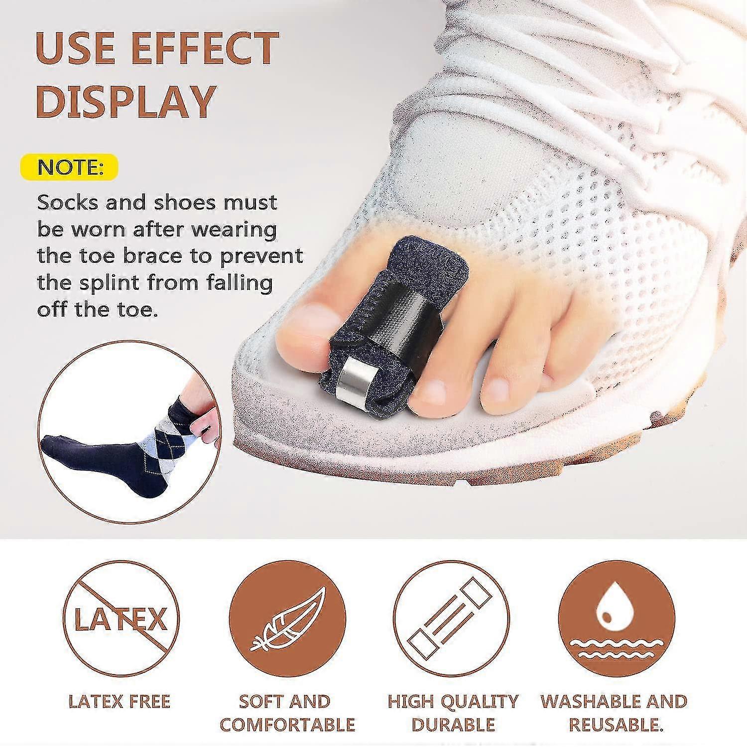 Toe Splint, Toe Corrector Brace, Toe Straightener For Toe, Crooked Toe ...
