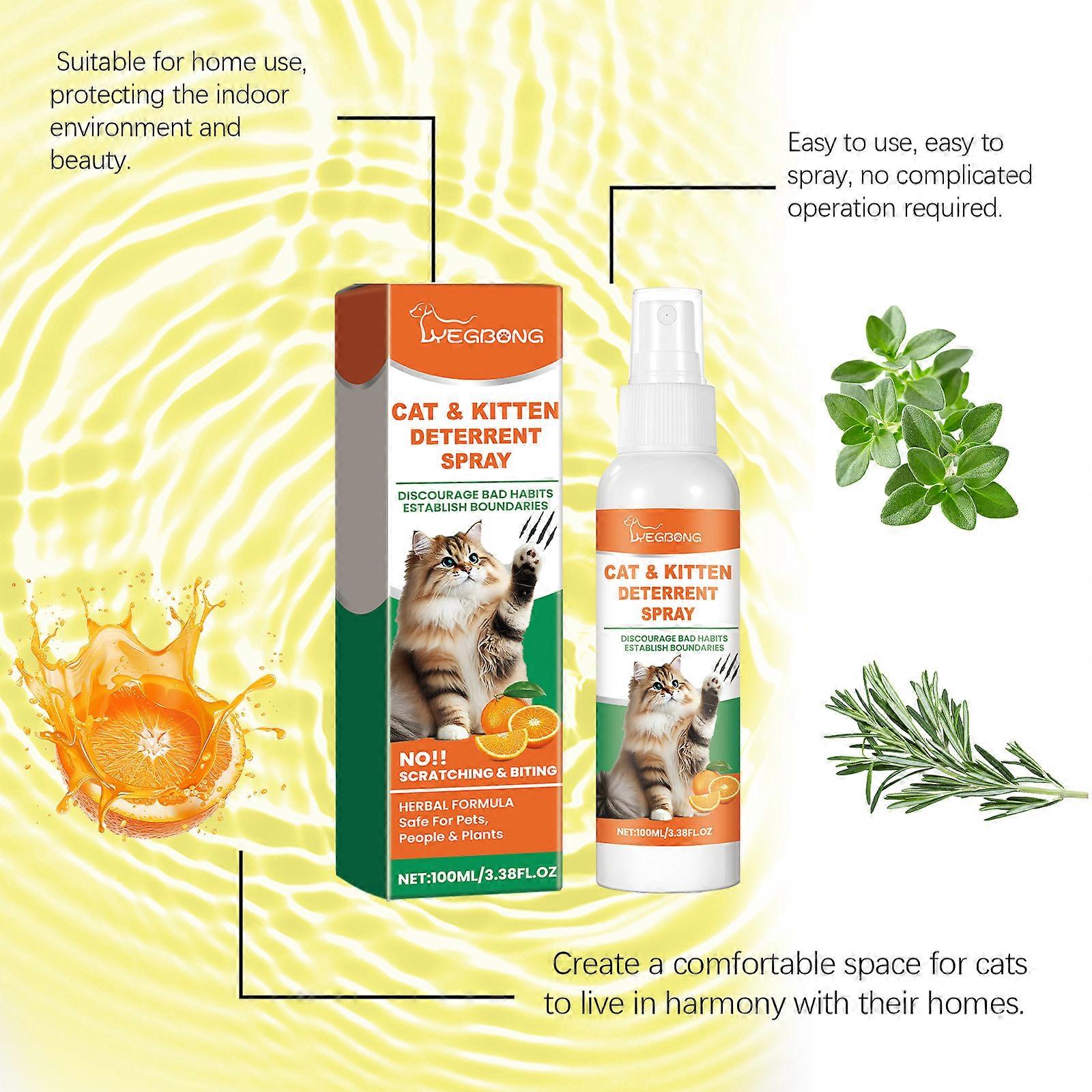 Cat Deterrent Spray Natural Scratching Cats Anti Scratch Spray No ...