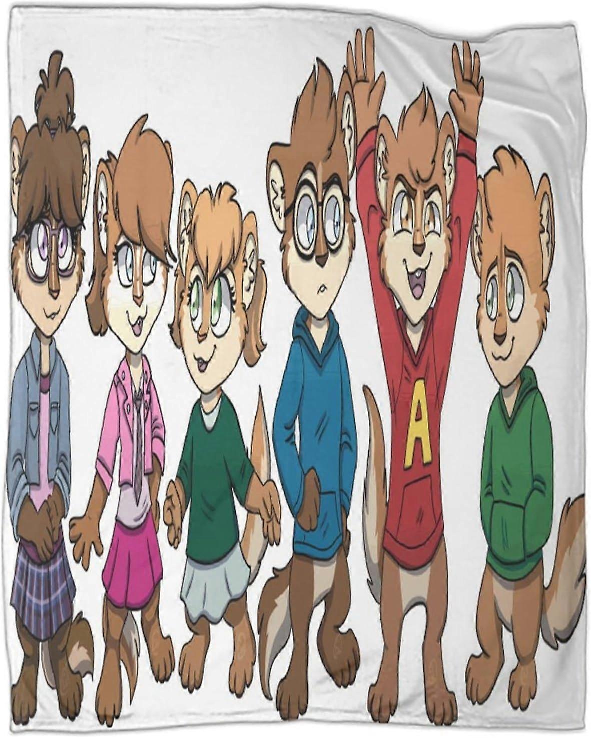 Flannel Blanket 3D Alvin And The Chipmunks Fleece Throw Blanket Cartoon ...