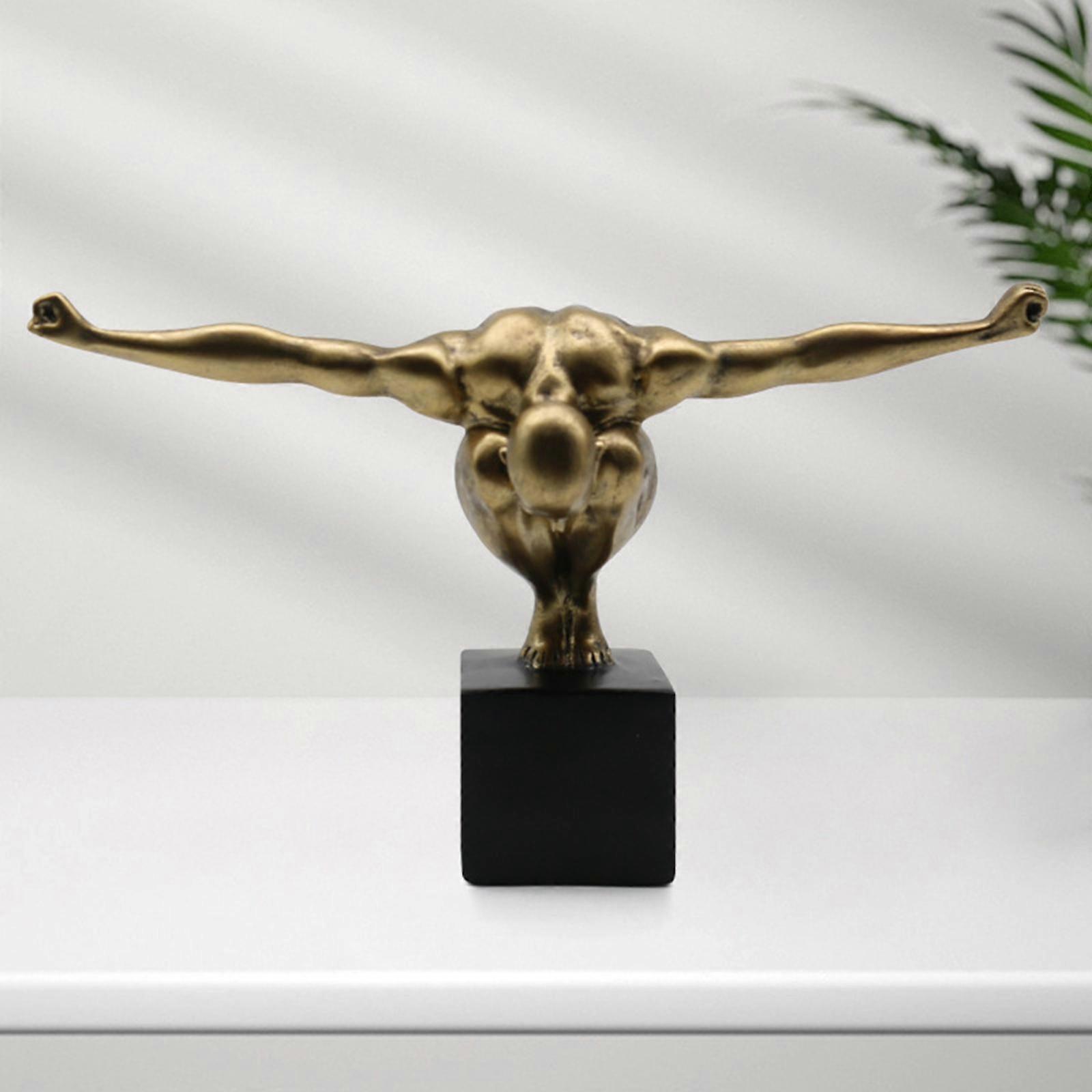 Diving Athlete Sculpture Modern Statue Resin Decorative Figurine Art ...
